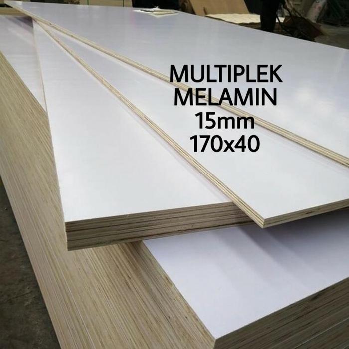 Promo Triplek / Multiplek melamin putih 15mm (170x40)cm, melaminto ...