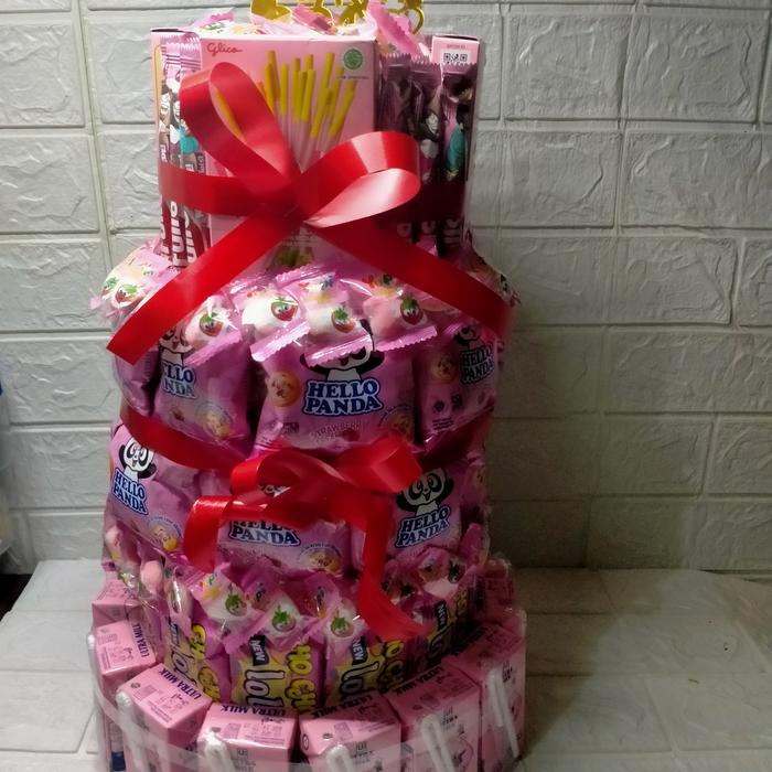 Jual Snack tower tema pink - Jakarta Timur - chars cake shop | Tokopedia