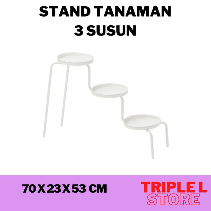 Jual Rak Stand Tempat Tanaman Hias Minimalis Susun Besi Putih PS - Kota ...