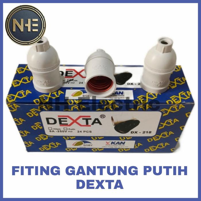 Jual Fitting Lampu Gantung Dexta - Pitting Gantung Dexta Putih DX-218 SNI - Jakarta Barat ...