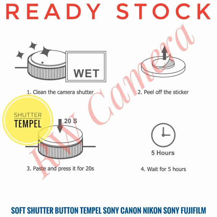 Jual Soft Shutter Button Tempel Canon Sony Fuji Nikon A7 A6000 A7ii Xt1 ...