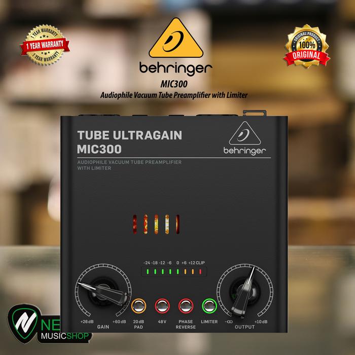 Jual Behringer MIC300 Audiophile Vacuum Tube Preamplifier with Limiter ...