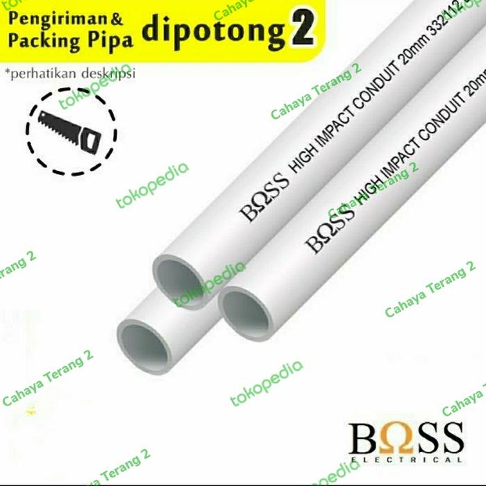 Jual pipa listrik 20mm/pipa CONDUIT 20MM putih/pipa kabel BOSS/LEGRAND ...