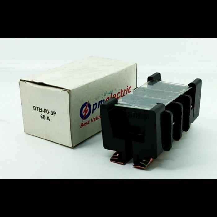 Jual Terminal Block / Terminal Blok STB 3P 60A PM puma 3 Pole 60 Ampere ...