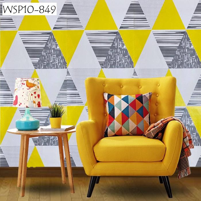 Jual Wallpaper kuning segitiga wallpaper dinding segitiga kuning ...