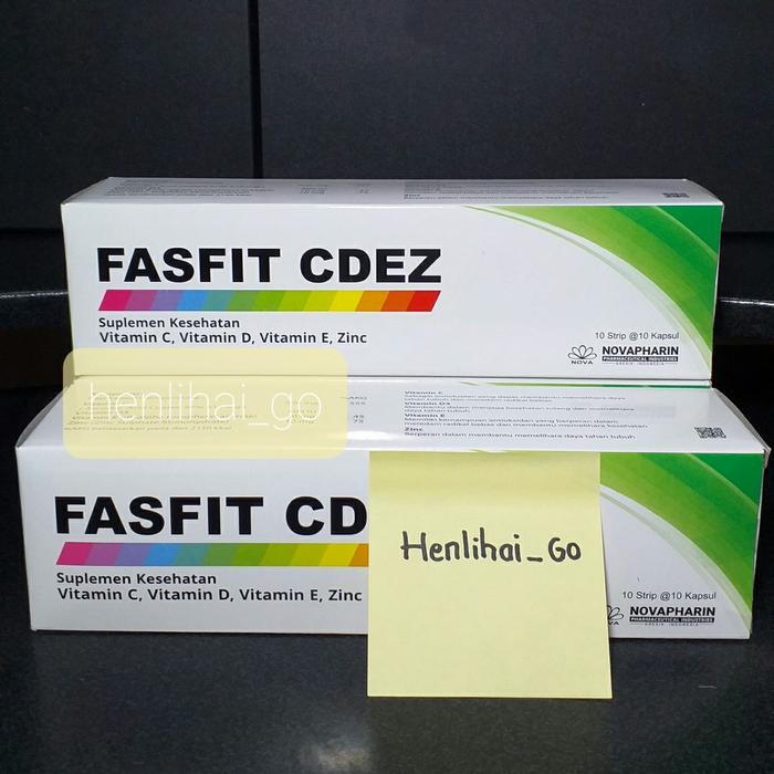 Jual FASFIT CDEZ (Vitamin C, D3, E, Zinc Produksi Novapharin) #henlihai ...