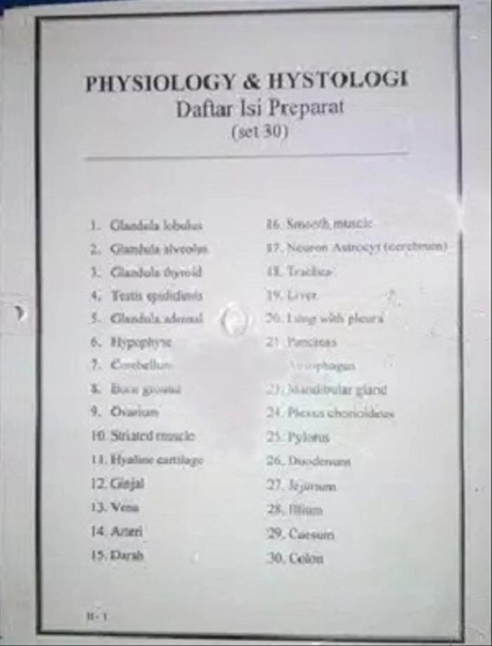 Jual Preparat Histologi dan Physiology 30 Macam - Kota Bekasi - mitra ...