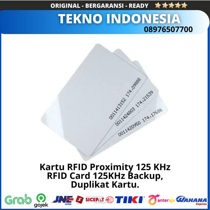 Jual Kartu RFID Proximity 125 KHz RFID Card 125KHz Backup, Duplikat ...