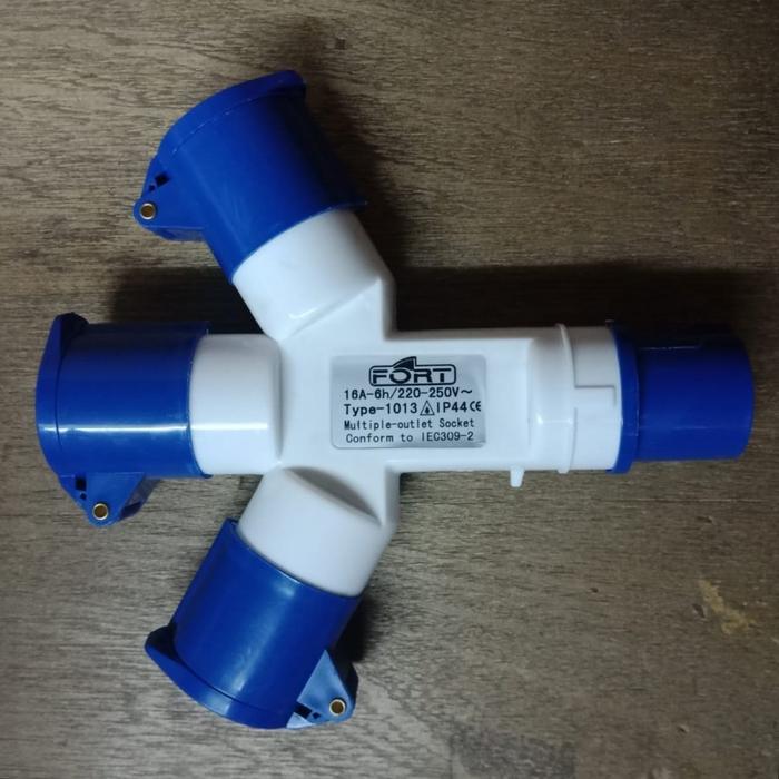 Jual Industrial Plug & Socket (Cabang 3) IP44 CEE-1013 3 Pin 16A Fort ...