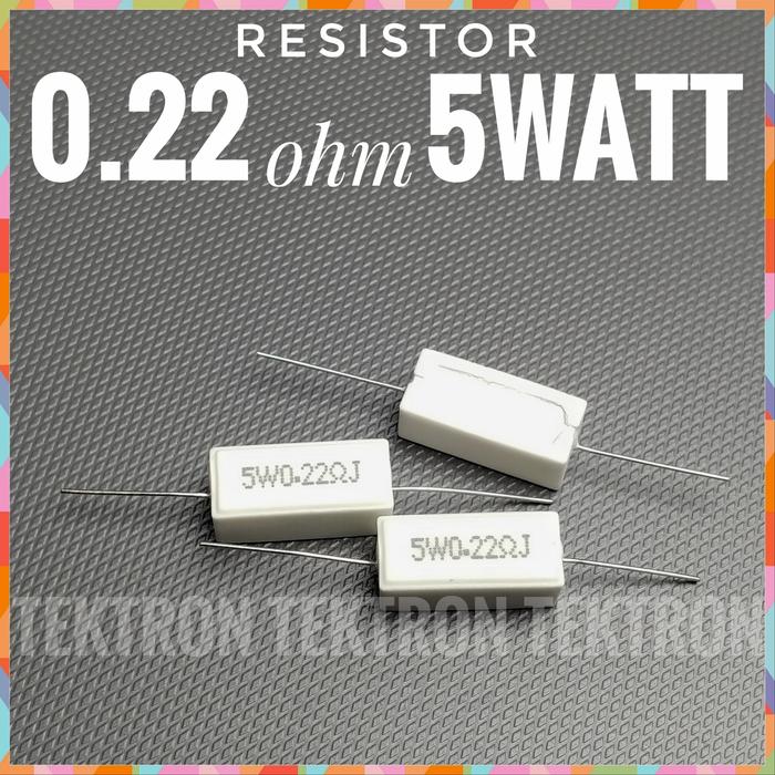 Jual Resistor 0.22ohm 5Watt 0.22R 5W 0.22 ohm 5 watt w Power Amplifier ...