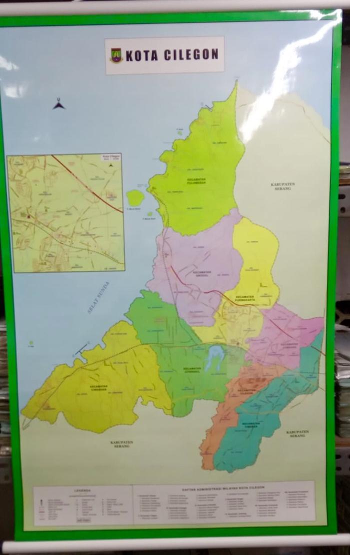 Jual Peta Kota Cilegon peta dinding - Jakarta Selatan - seranasukses ...