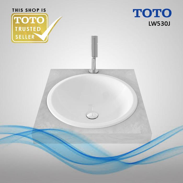 Jual Wastafel TOTO Meja Bulat LW 530 J / Washtafel Keramik LW530 LW530J ...