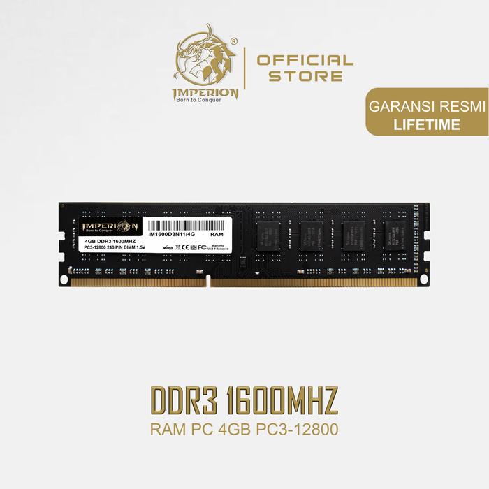 Jual RAM IMPERION DDR3 4GB 1600 MHz PC12800 RAM PC LONGDIMM (101) - Jakarta Pusat - Imperion ...