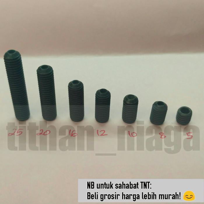 Jual Baut L tanam baja m12x15 drat 1.75 grade 12.9 Jum nut baja m12 X ...