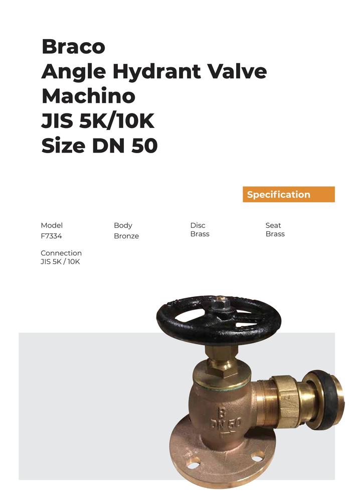 Jual ANGLE HYDRANT BRONZE VALVE MACHINO COUPLING DN50 SIZE 2" JIS 10K ...
