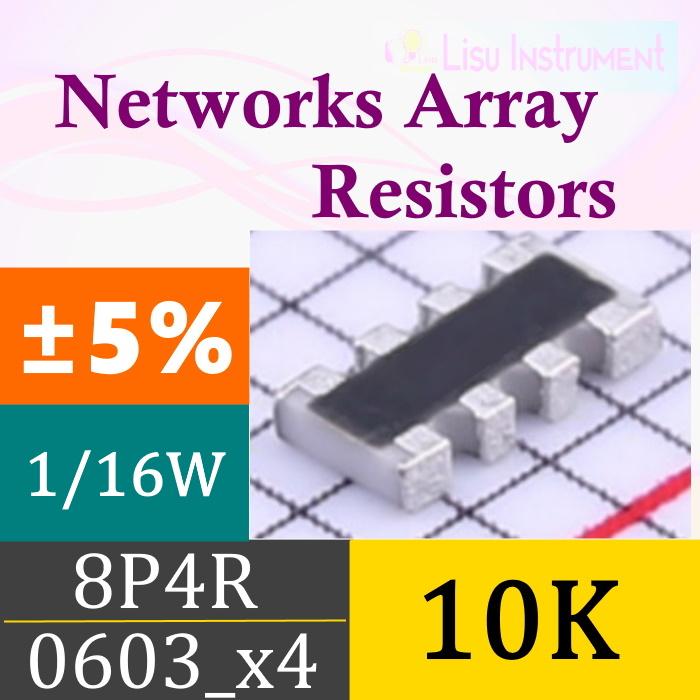 Jual Network Resistor Array 10K ±5% 103 SMD SMT 0603_x4 - Kota Depok ...