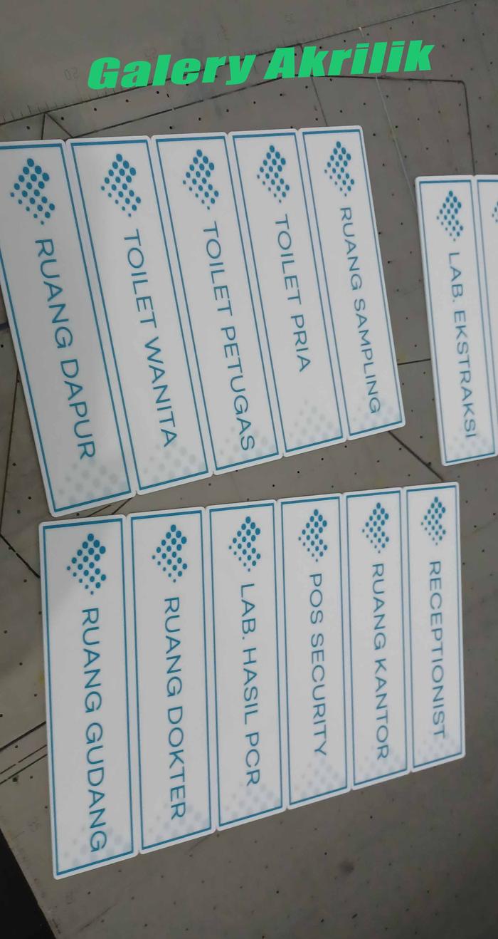 Jual Sign Label Acrylic custom papan nama ruangan kantor,gudang, toilet ...