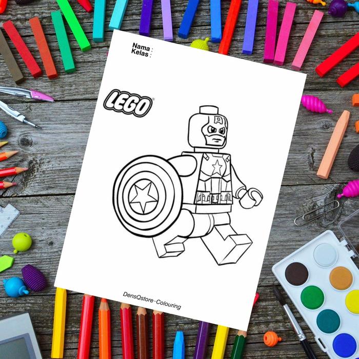 Jual Kertas Gambar Mewarnai/Colouring Anak Tema Lego - Kertas BC - A6 ...