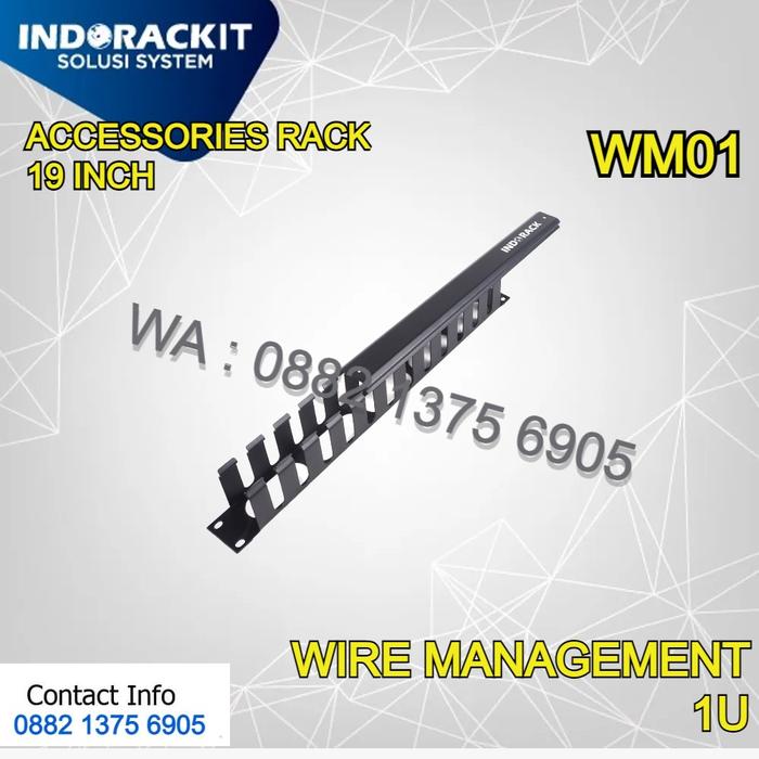 Jual INDORACK 19" Wire Management Panel 1U Wiring Management : WM01 ...
