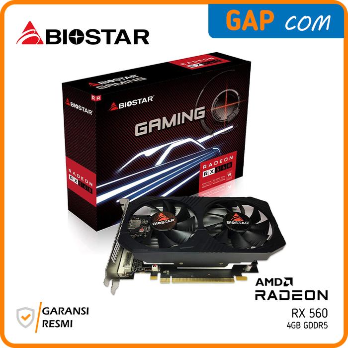 Jual VGA Biostar AMD Radeon RX 560 4GB GDDR5 128Bit - VGA RX560 - Kab ...