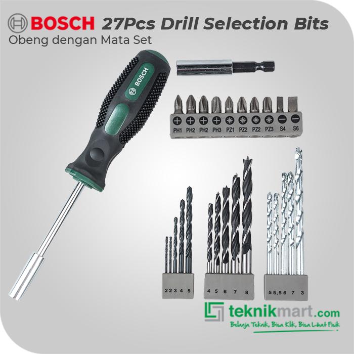 Jual Bosch Screwdriver Bit Set + Handle / Mata Obeng Set + Gagang 27Pcs ...