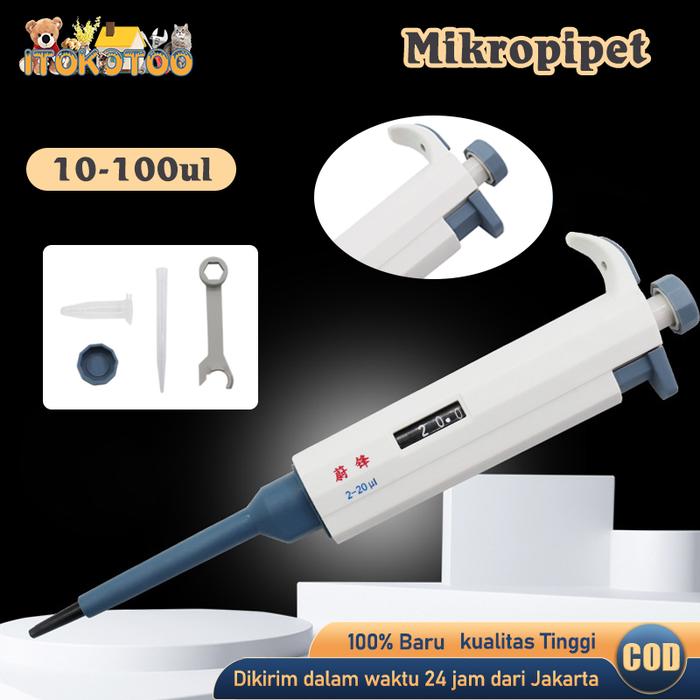 Jual Mikropipet Adjustable Micropipette 10-100ul Pipettor - Kota ...
