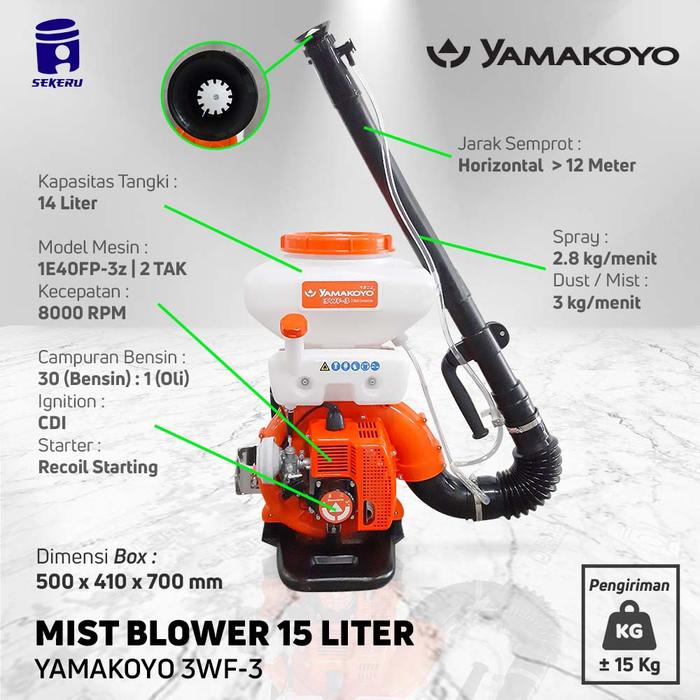 Jual Mist Blower 3WF-3 YAMAKOYO Mesin penyemprot pertanian untuk hama - Kota Surabaya - SEKERU ...