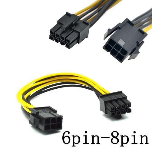 Jual Kabel Power VGA Adapter 6pin to 8pin | 6 pin to 8 pin PCIE PCI E ...