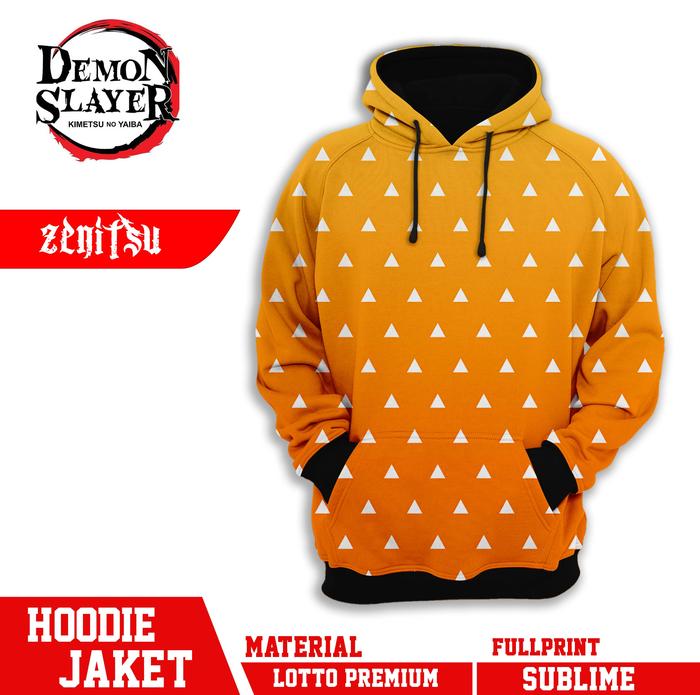 Jual JAKET HOODIE ANIME KIMETSU NO YAIBA ZENITSU AGATSUMA - S - Kab ...