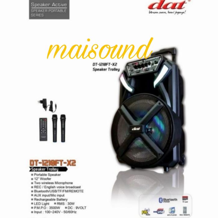 Jual SPEAKER PORTABLE DAT DT 1210FT X2 12 INCH DAT DT 1210 FT X2 1210 ...