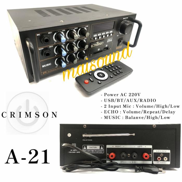 Jual AMPLIFIER CRIMSON A21 ORIGINAL AMPLI CRIMSON A 21 USB BLUETOOTH ...