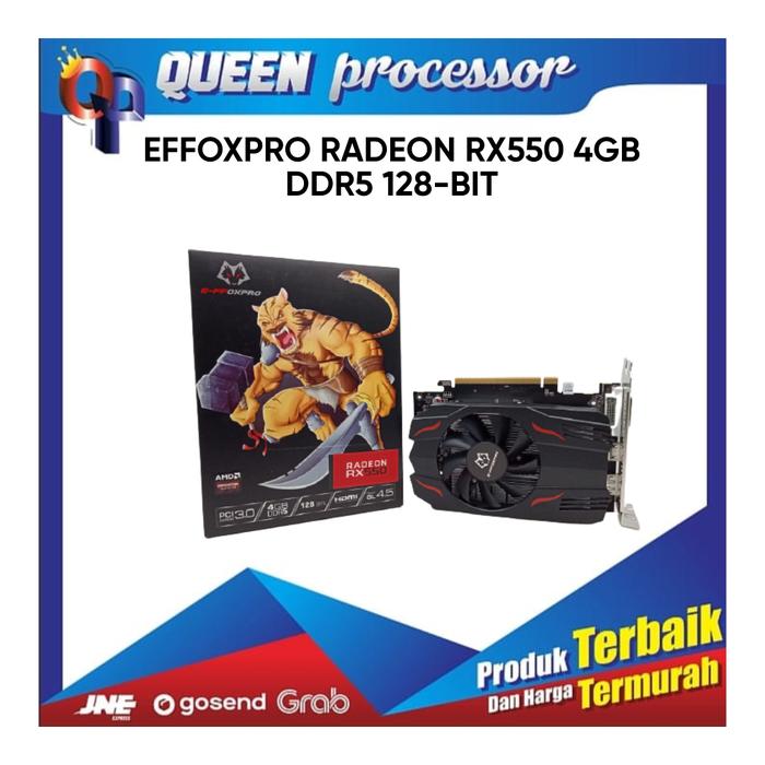 Jual Vga Effoxpro Amd Radeon Rx 550 4gb Ddr5 128-bit Rx550 Garansi 2 ...