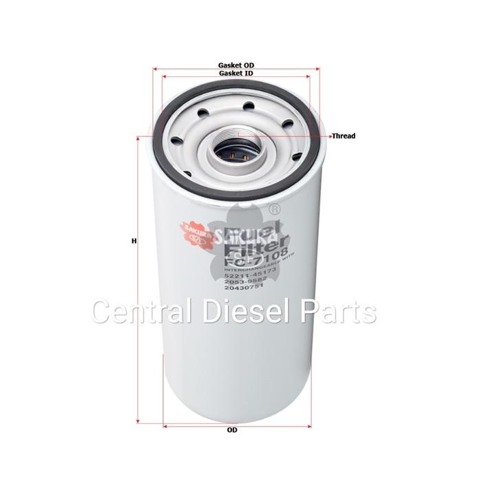 Jual Fuel Filter Solar Volvo FM12 20405160 20430751 FC-7108 FC7108 ...