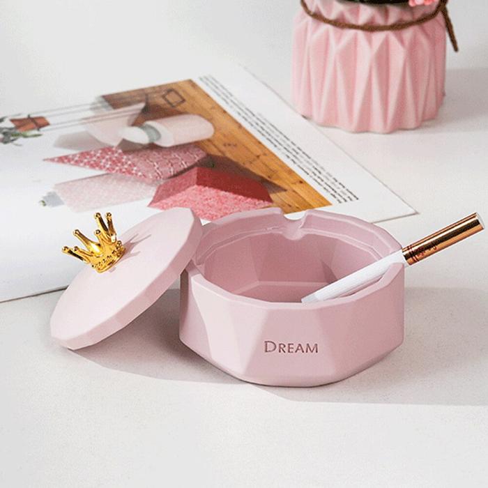 Jual Tempat Perhiasan Asbak Resin Crown Ashtray with Lid Jewelry ...