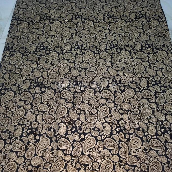 Jual kain batik Prada gold motif wayang songket Prada full gold - A ...
