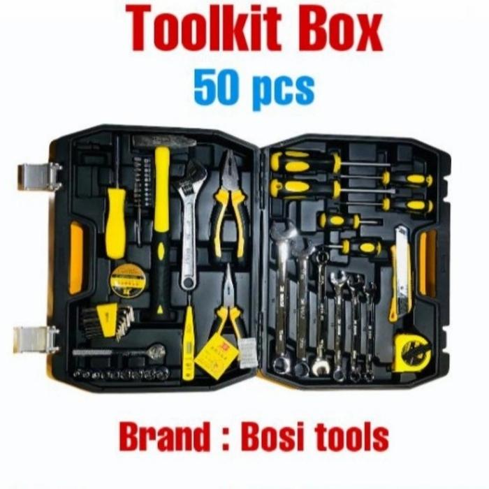 Jual Multipro - Tool Kit Set 50 pcs Electric Tool Set BOSI Tools ...