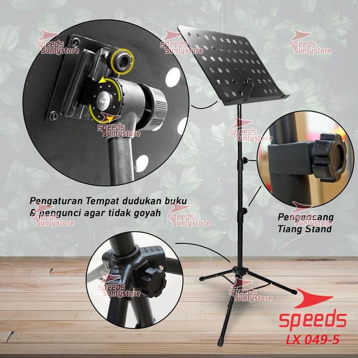 Jual Hlk5- Speeds Alat Musik Stand Untuk Partitur Sheet Stand Book ...