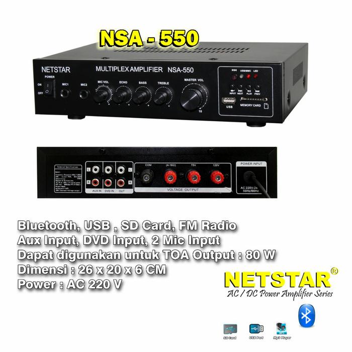 Jual Ampli TOA/CEILING Nsa 550 Power Amplifier Netstar NSA550 - Kota ...