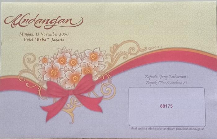 Jual Blangko Undangan Pernikahan ERA BARU / ERBA 88175 COVER Harga ...