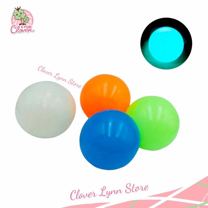 Jual LUMINOUS SQUEEZE STRESS BALLS / ball tiktok nyala glow in the dark ...