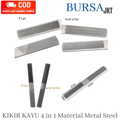 Jual ALAT KIKIR KAYU 4IN1 STEEL PORTABLE METAL SISI HALUS DAN KASAR ...