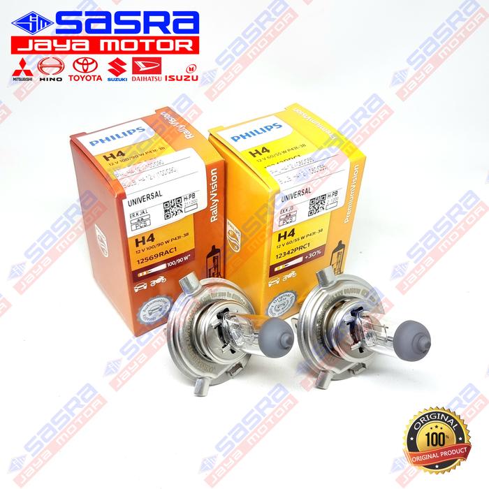 Jual [HARGA 1 PCS] Lampu Mobil - Bohlam Halogen H4 12V (P43T) PHILIPS Original - Kota ...