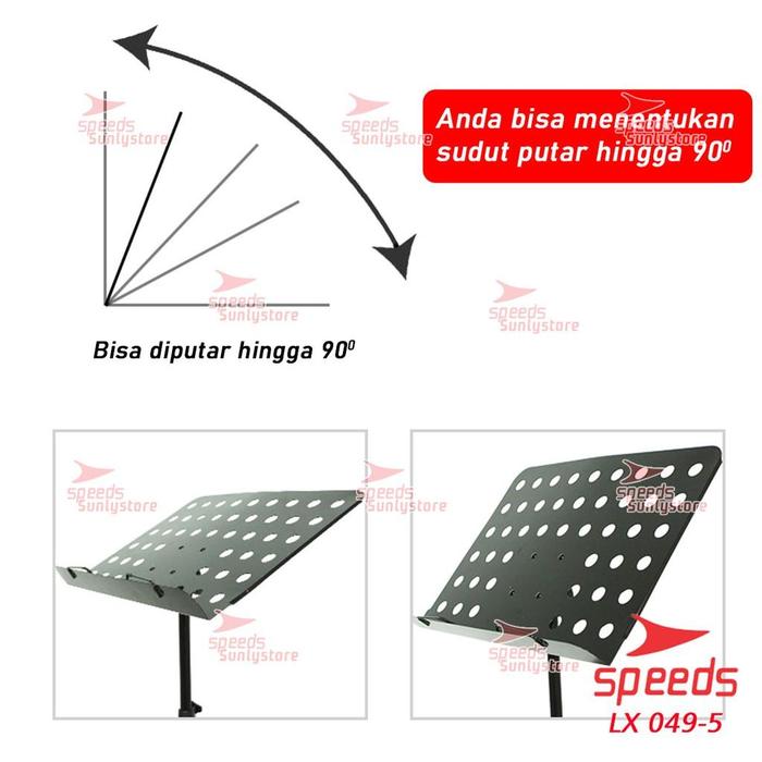 Jual Hlk5- Speeds Alat Musik Stand Untuk Partitur Sheet Stand Book ...