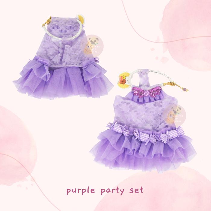 Jual Baju Pesta Anjing Kucing Pet Formal Wedding & Party Dress - Purple ...