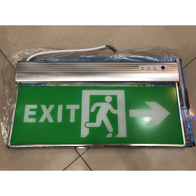 Jual Lampu led exit emergency sign tangga darurat lamp acrylic - Kota ...