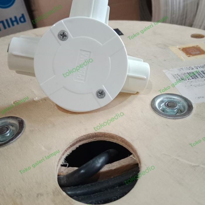 Jual T DUS CABANG 3 / TEE DUS / T DOS JALUR LISTRIK PUTIH 20M 20 MM ...