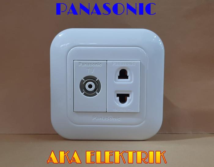 Jual MODUL / JACK TV PANASONIC + UNIVERSAL WIDE SERIES PUTIH WEJ78029 ...