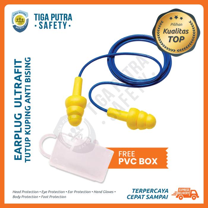 Jual Earplug Ultrafit Corded Kotak Penutup Safety Telinga Ear Plug ...