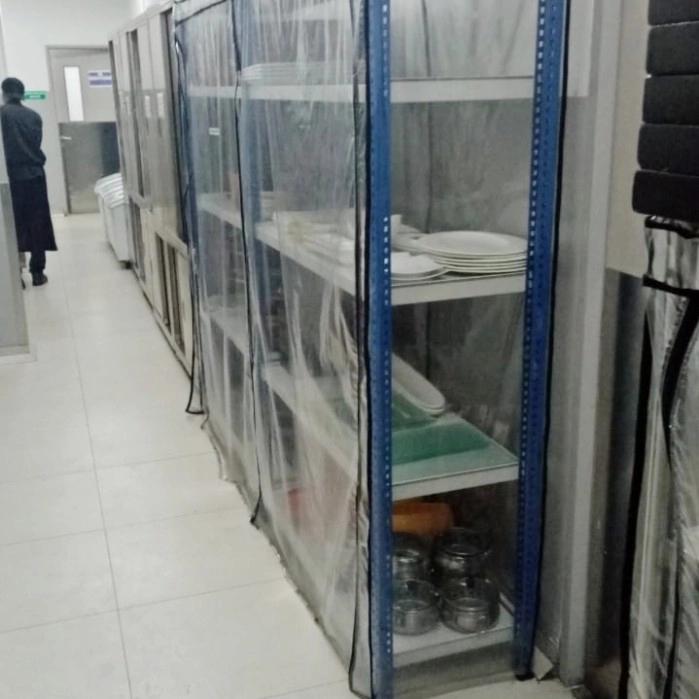 Jual Custom Cover plastik rak / plastic pvc resto hotel linen bakery ...