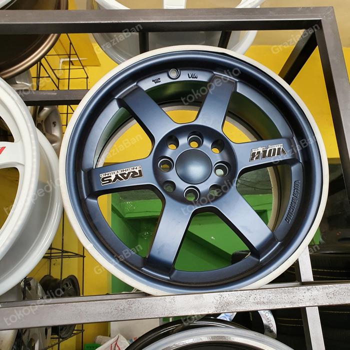 Jual velg mobil volk rays te37 r16 16x7 et40 4x100 4x114.3 blue - Kab ...